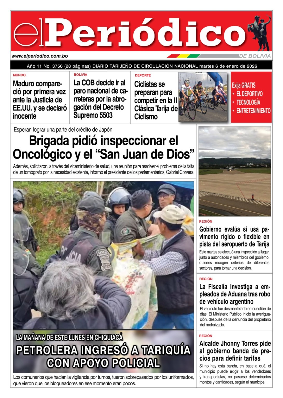 Edición 6-01-2026 | Noticias El Periódico Tarija
